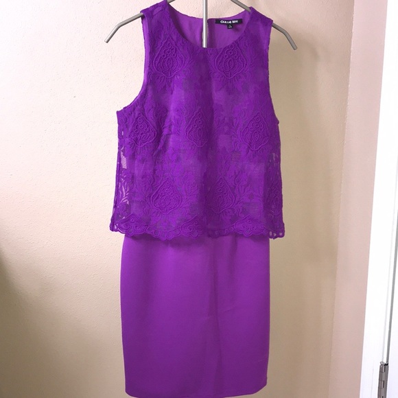 Gianni Bini | Dresses | Gianni Bini Purple Dress Top Lace | Poshmark